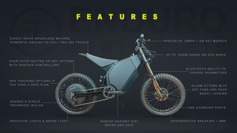 ENDURO EBIKES - Custom Electric Super eBikes For On & off Road Use